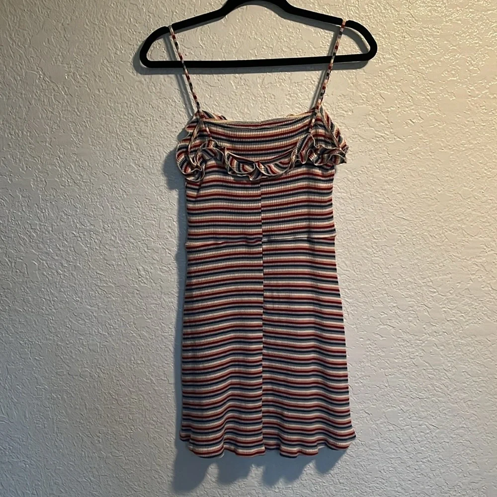 Reformation | Dresses | Reformation Striped Mini Dress In Red Blue ...